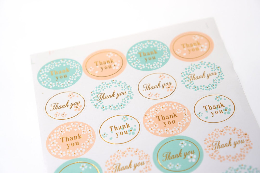 Thank You Sticker, Packaging Sticker, Scrapbook Sticker, Party Sticker ...