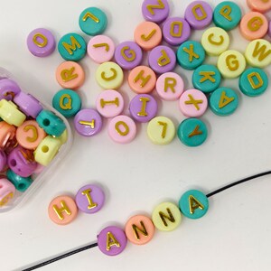 Alphabet Letter Beads for Kids Personalized Jewelry, Mix Round 10mm ...