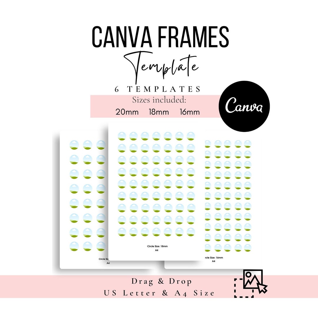 Circle Frame Mock up Templates, Product Canva Frame Template, Design ...