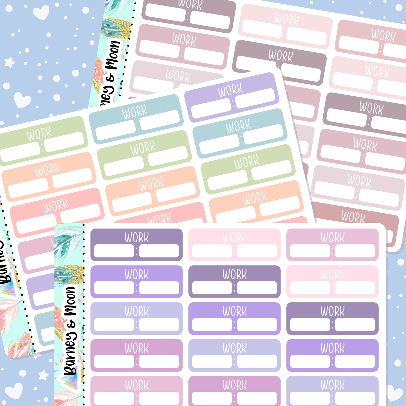 Work Planner Stickers Work Day Information Daily Roster | Etsy