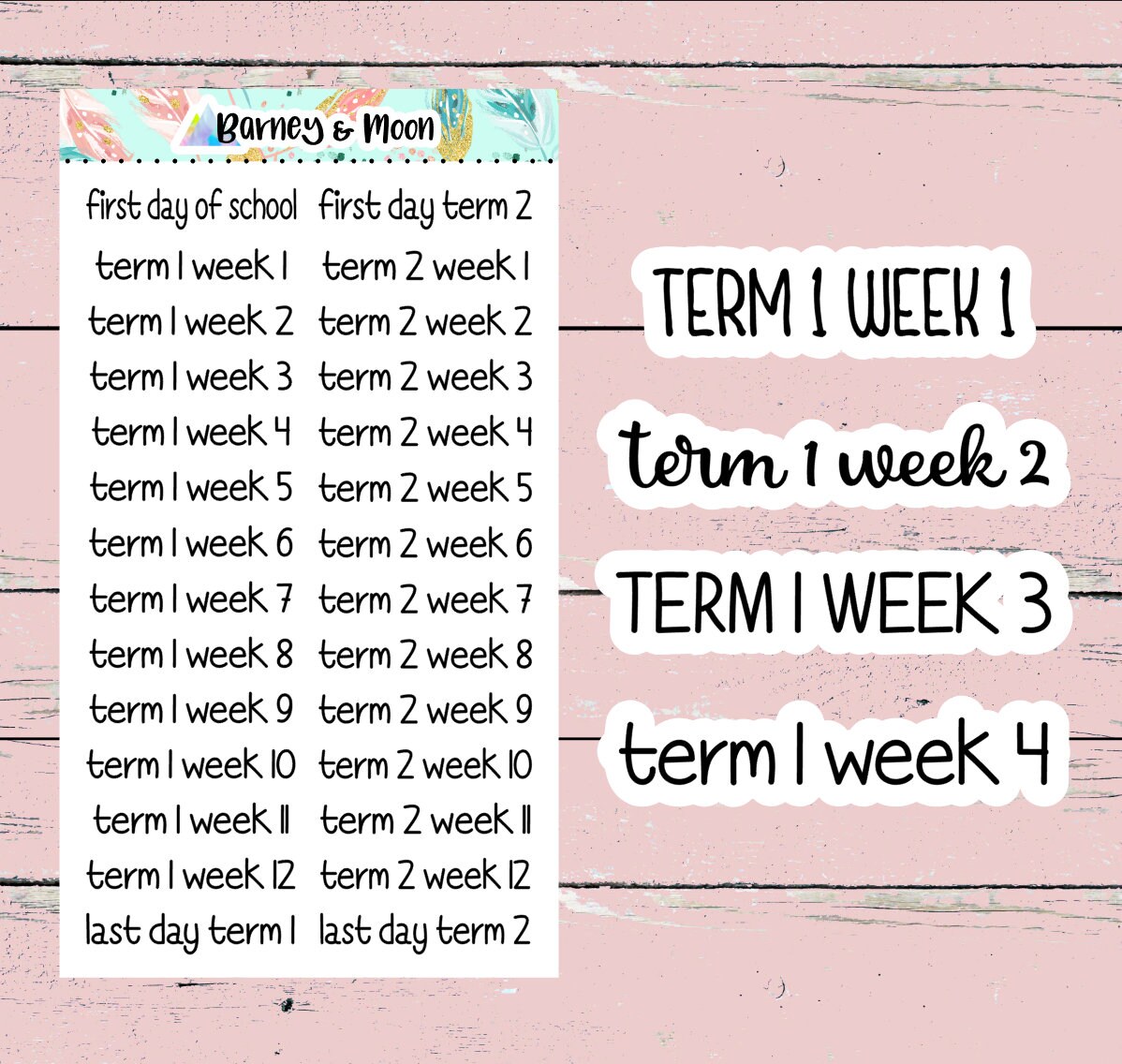 School Terms and Weeks Teacher Stickers Teaching Stickers | Etsy