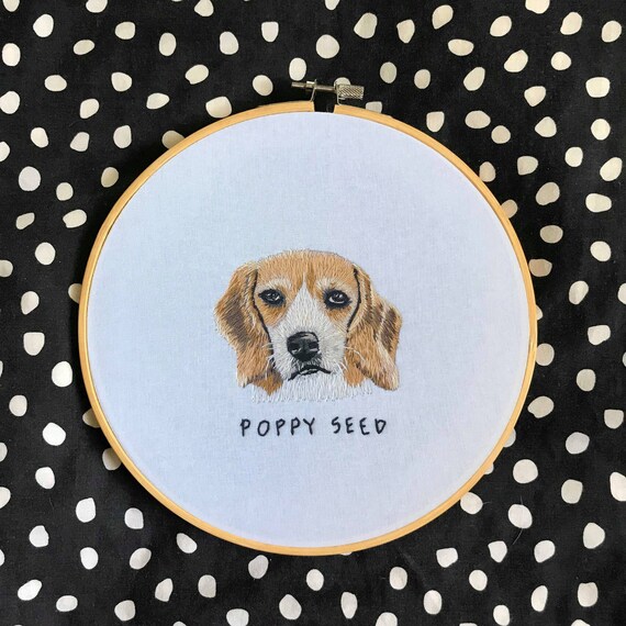 Custom Pet Portrait Embroidery | Etsy
