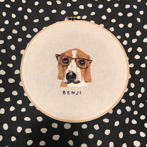 Custom Pet Portrait Embroidery | Etsy