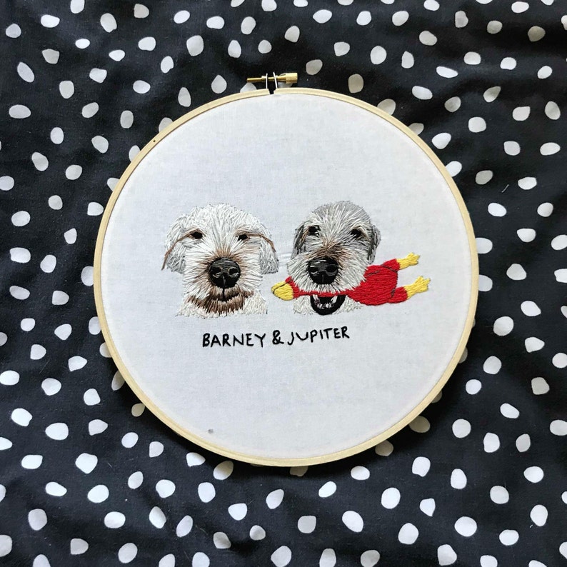 Custom Pet Portrait Embroidery | Etsy