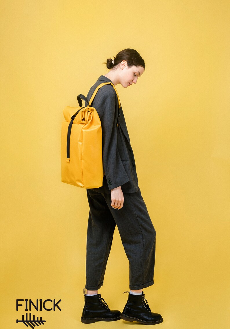 Finick Rolltop Backpack minimalist backpack vegan backpack | Etsy