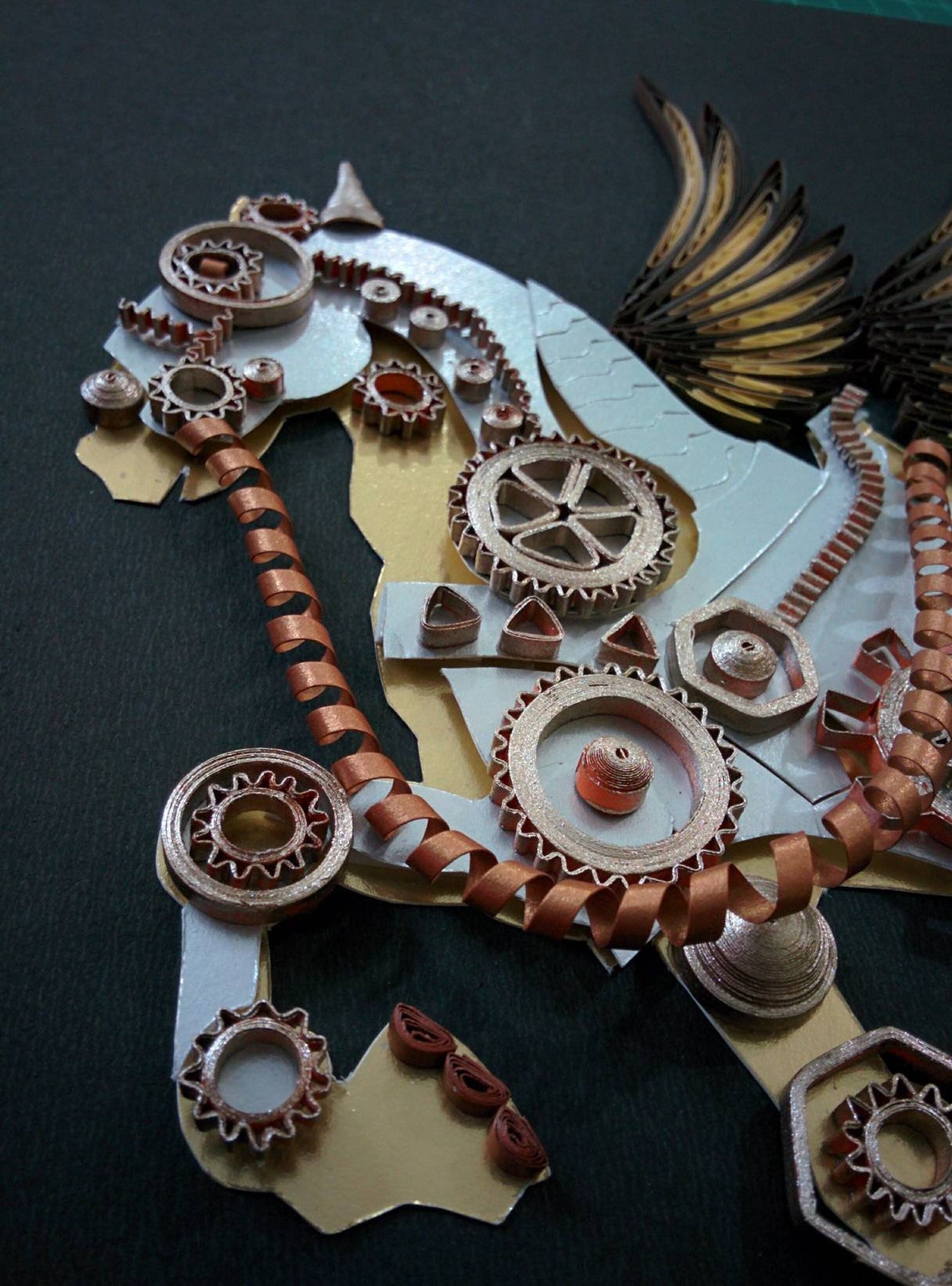 Quilled Steam Punk Pegasus | Etsy