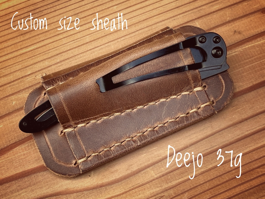 Deejo 37g Leather Belt Sheath | Knife Sheath | Horizontal Sheath ...