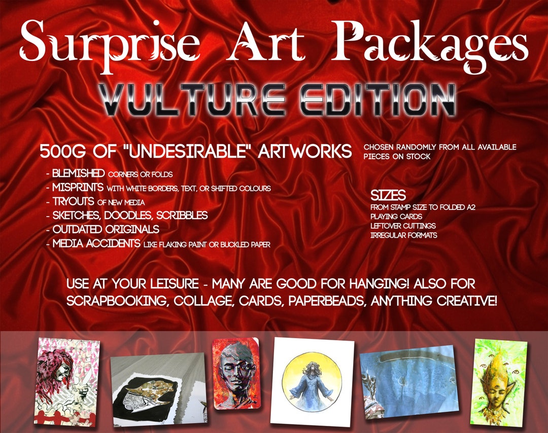 Surprise Art Package 500g of Art Prints and More, No AI - Etsy