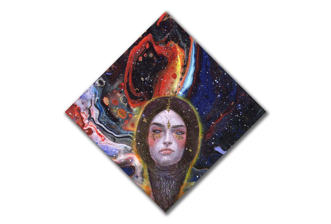 Diagonal Portrait of an Otherworldly Woman With Goldleaf - Etsy