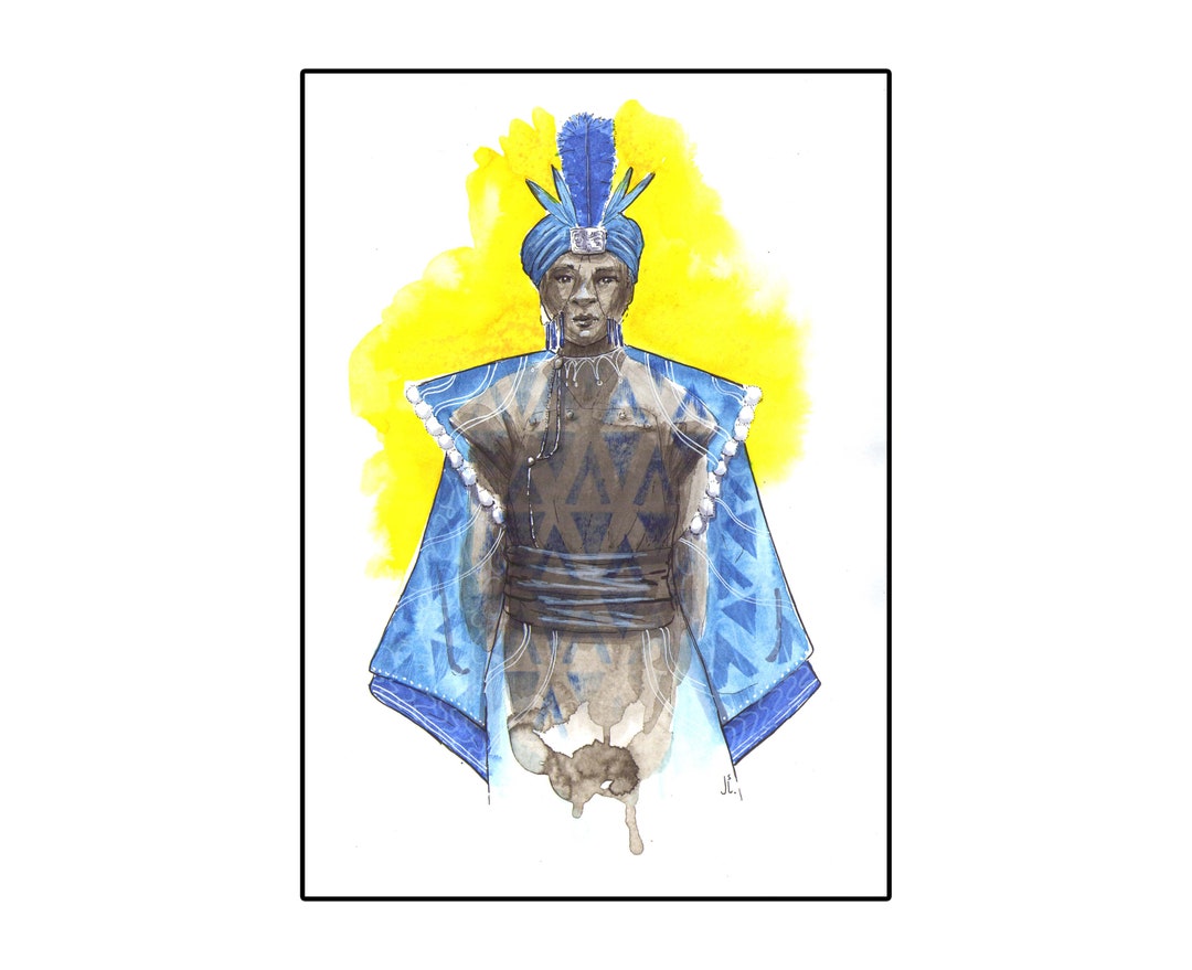 Surreal Coloured Drawing of a Child in Fancy Fantasy Dress, No AI - Etsy