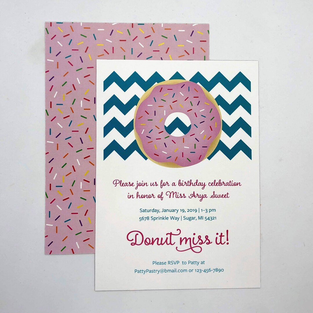 Printable Custom Donut Party Invitation - Etsy