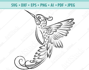 Hummingbird svg | Etsy