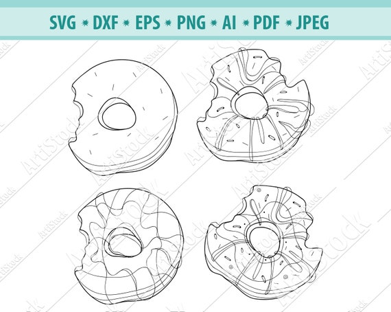 Donut SVG DXF PNG Food Svg Glazed Donut Svg Doughnut Svg - Etsy