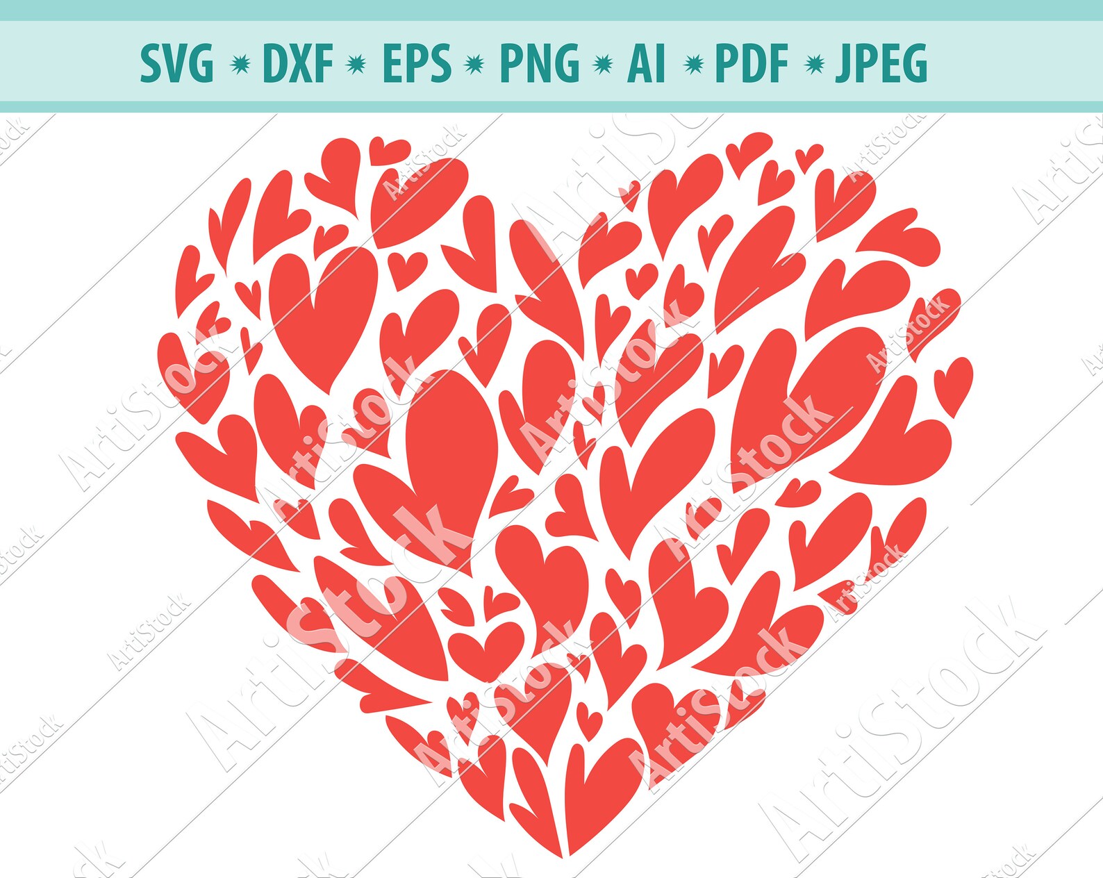 Heart Svg Heart Clipart Svg Heart Clipart Heart Digital Clipart for ...
