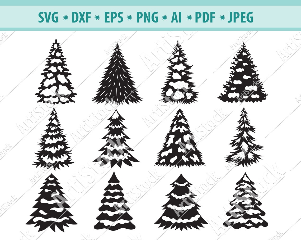 Christmas Tree Svg Christmas Svg Spruce Forest Svg Nature - Etsy