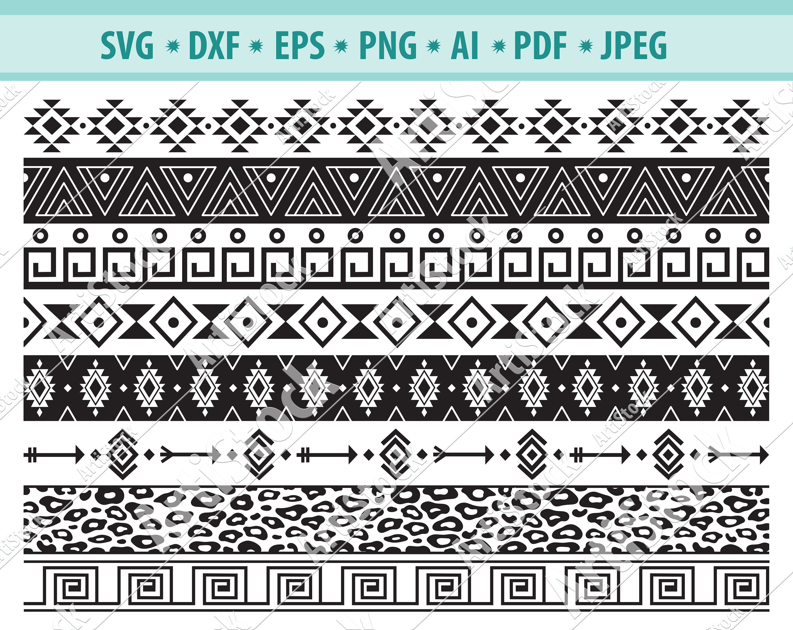 Aztec pattern Svg Native Svg File Tribal Pattern Svg | Etsy