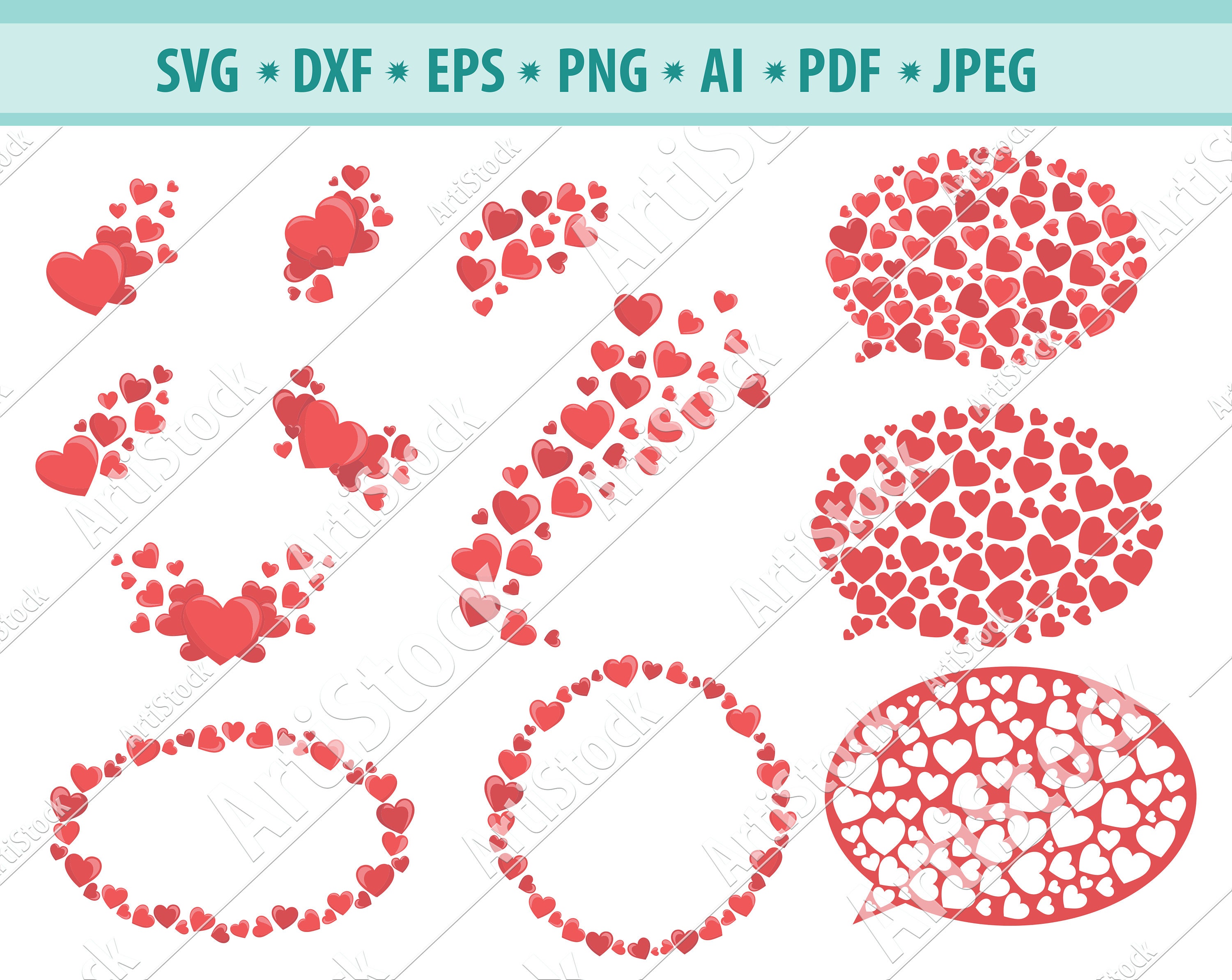 Heart svg Heart clipart svg Heart clipart Heart digital | Etsy