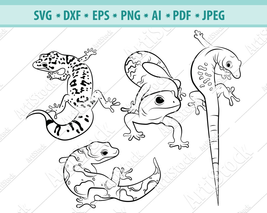 Lizard SVG Bundle, Lizard SVG, Lizard Clipart, Lizard Cut Files for ...