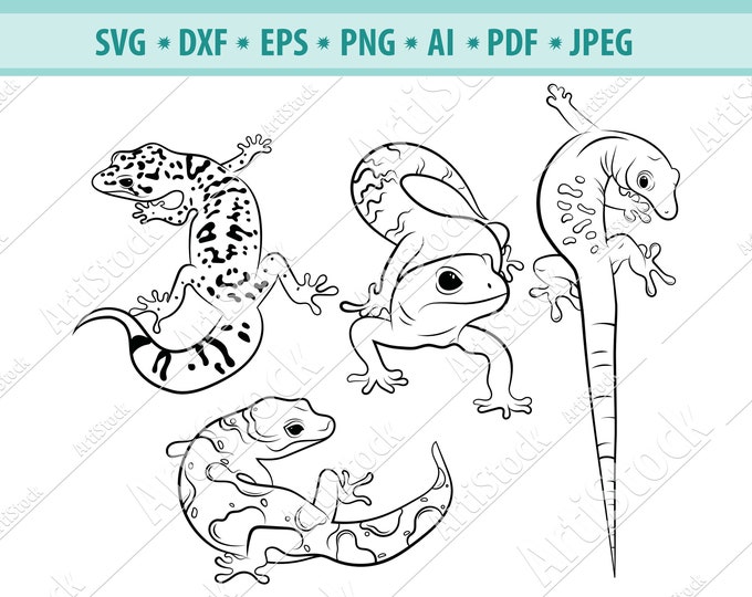 Lizard SVG Bundle Lizard SVG Lizard Clipart Lizard Cut - Etsy