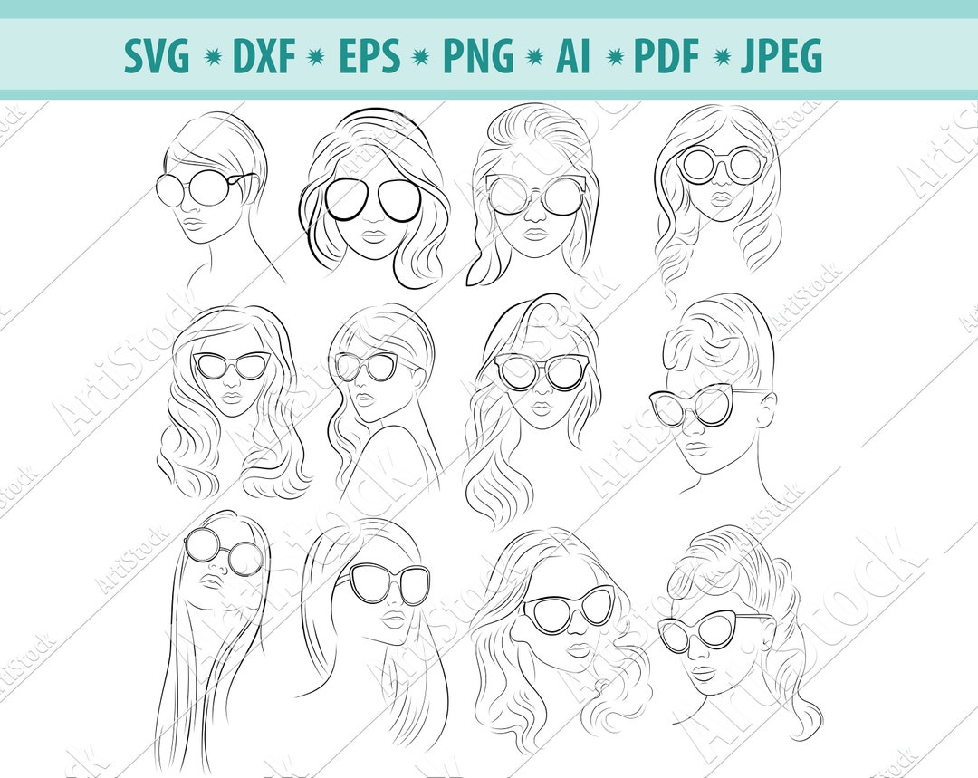 Woman's Face Svg, Woman Svg File, Girl SVG Instantly Loading Woman ...