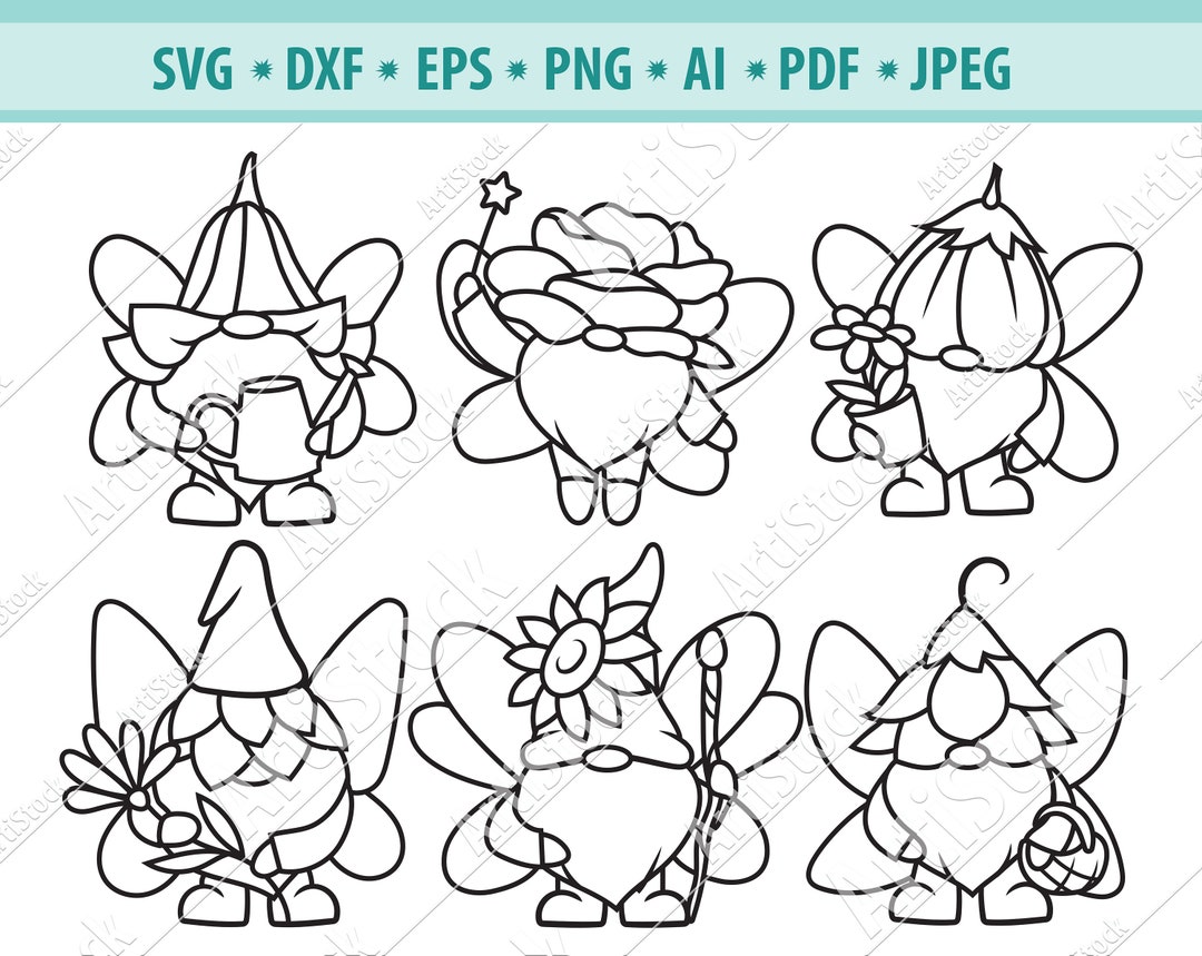 Fairy Gnomes Svg, Magic Gnomes Svg, Fantastic Creatures Svg, Gnomes ...