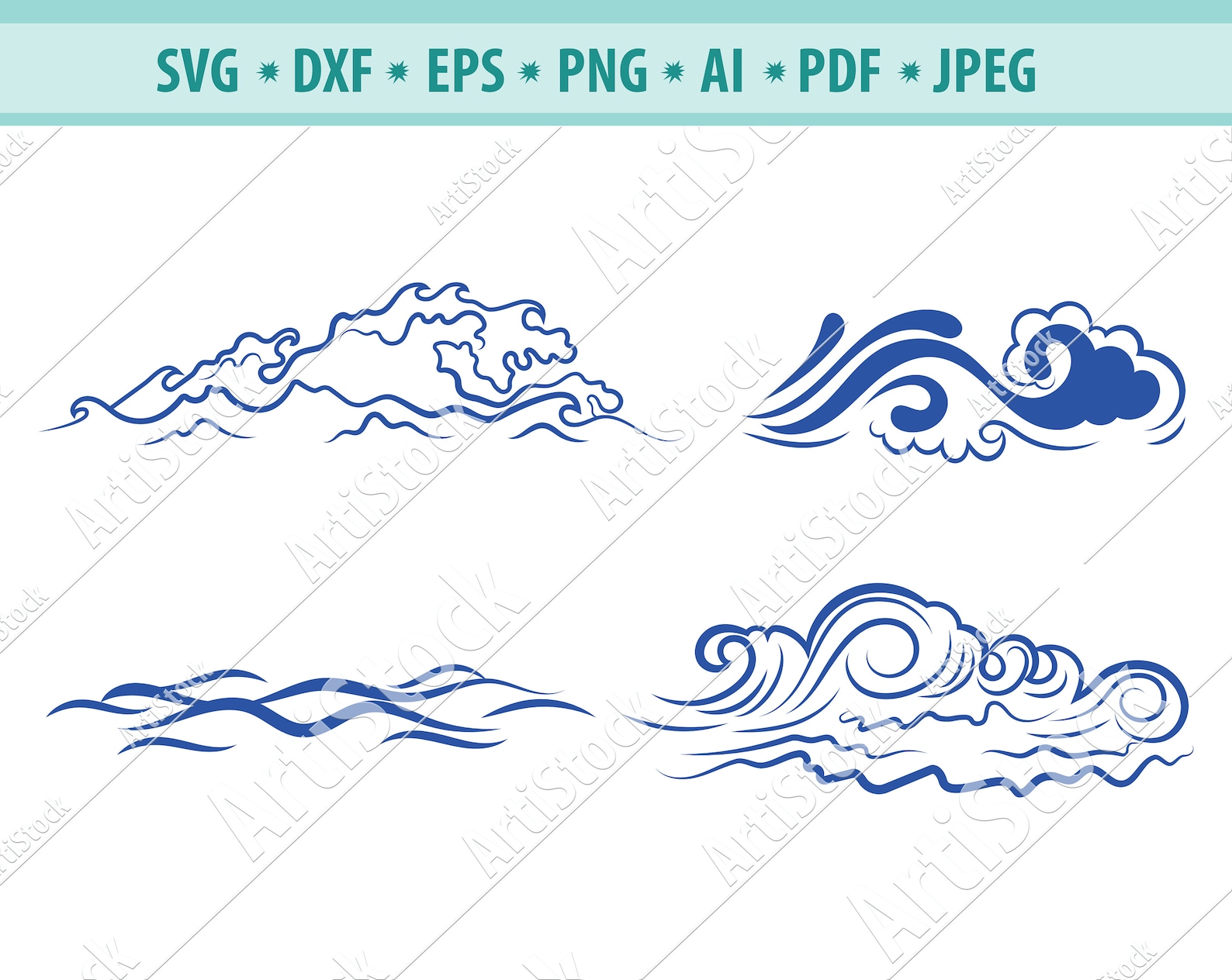 Wave SVG /waves Svg/sea Waves Svg/ Ocean Waves Svg/ Clipart/ - Etsy