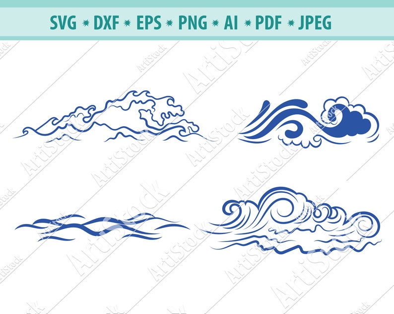 Wave SVG /Waves svg/Sea Waves svg/ Ocean Waves svg/ Clipart/ Cut Files ...