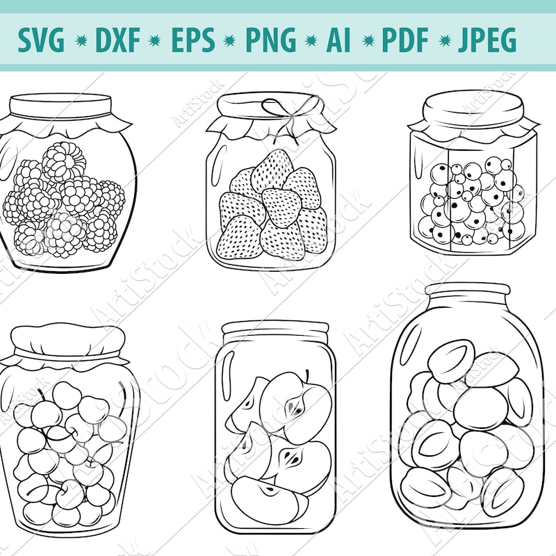 Mason Jar Svg - Etsy