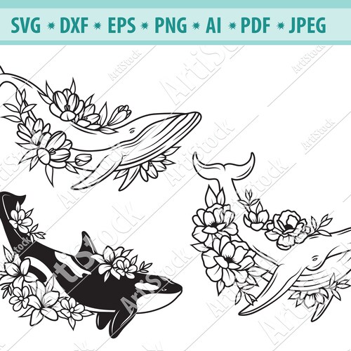 Orca Mandala Zentangle SVG Files for Cricut Silhouette Dxf - Etsy