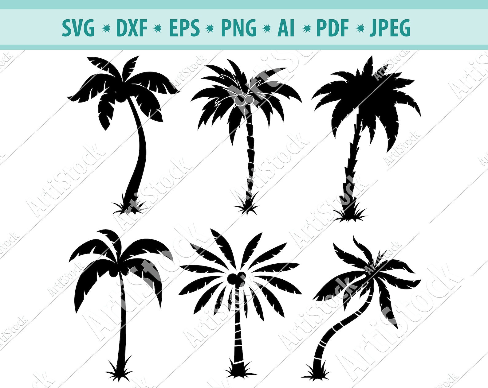 Palm Tree SVG Bundle Palm Tree SVG Palm Tree Clipart Palm - Etsy