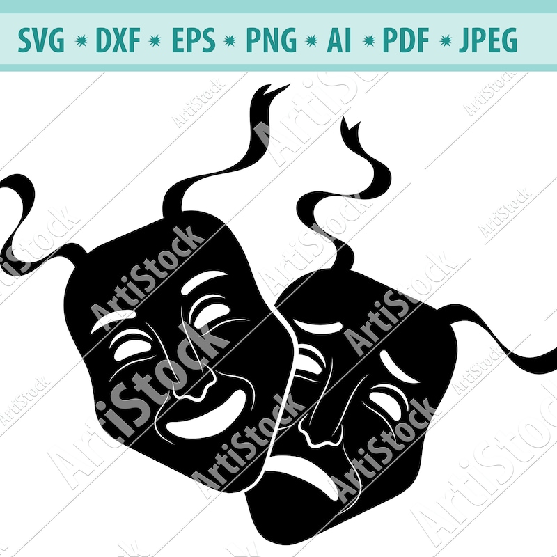 Theater Mask Svg - Etsy
