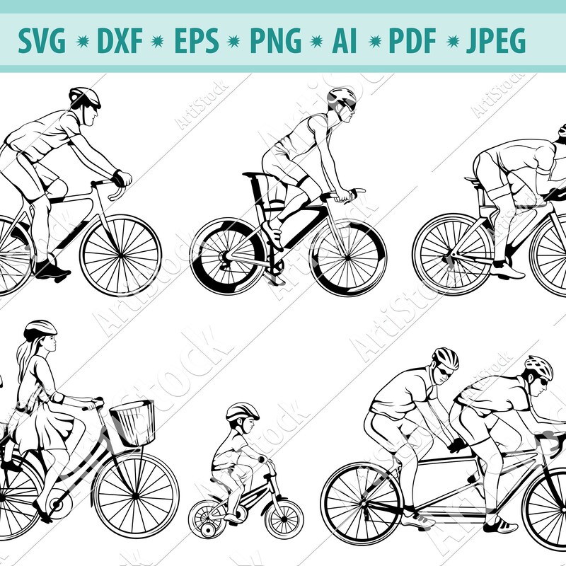 Cycling Svg - Etsy