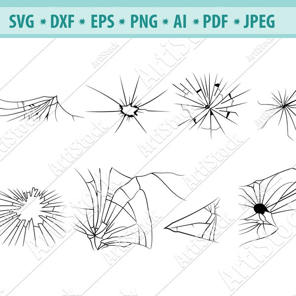 Broken Glass Svg - Etsy