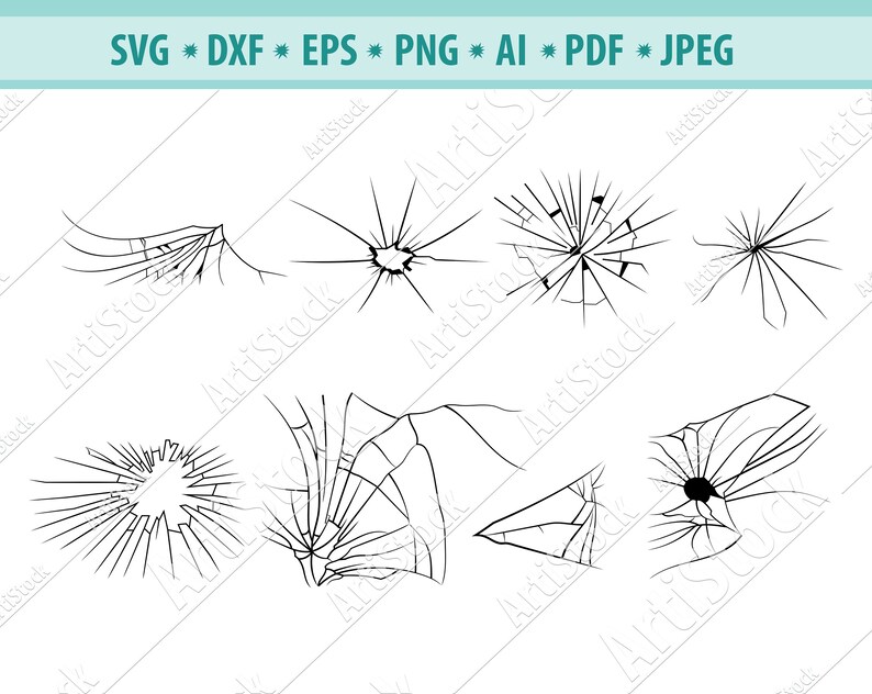 Cracked Glass Svg, Broken Glass Svg, Shattered Glass Svg,cracked ...
