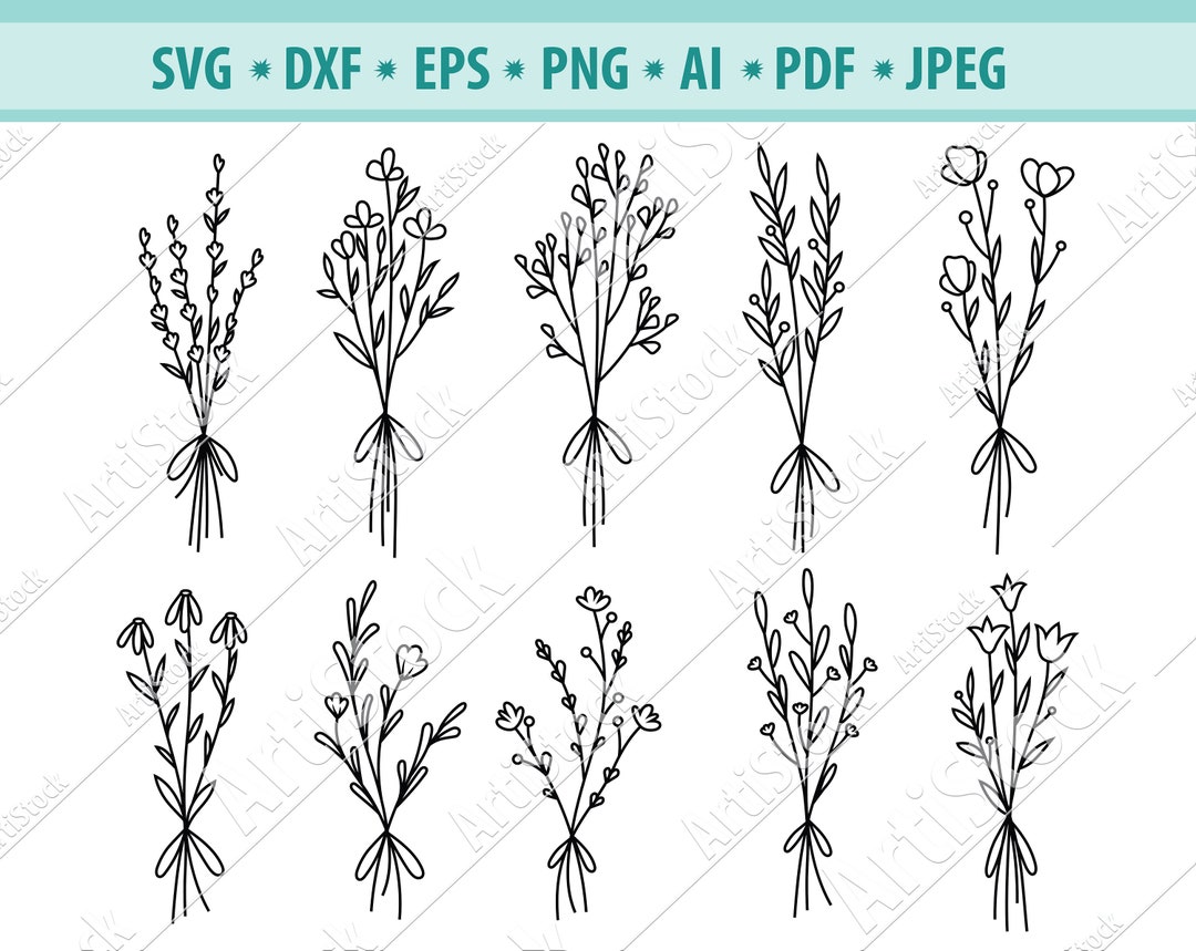 Flower SVG Files, Flower Composition Svg, Flower Bouquet SVG, Flower ...