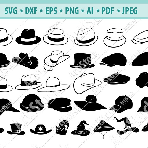 Hat SVG Bundle Hat SVG Hat Clipart Hat Cut Files for - Etsy