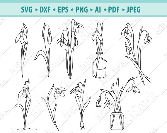 Snowdrop Svg File Snowdrop Flower Svg Birth Flowers SVG | Etsy México