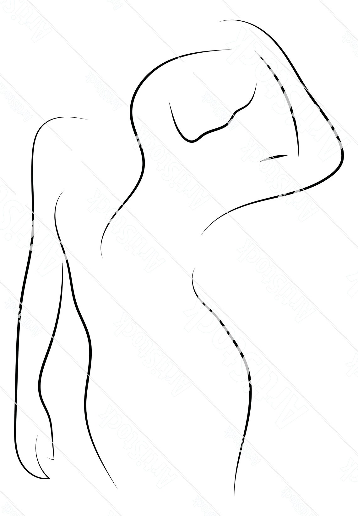 Body Girl Svg Nude Girl Svg Slender Girl Svg Outline Girl Etsy