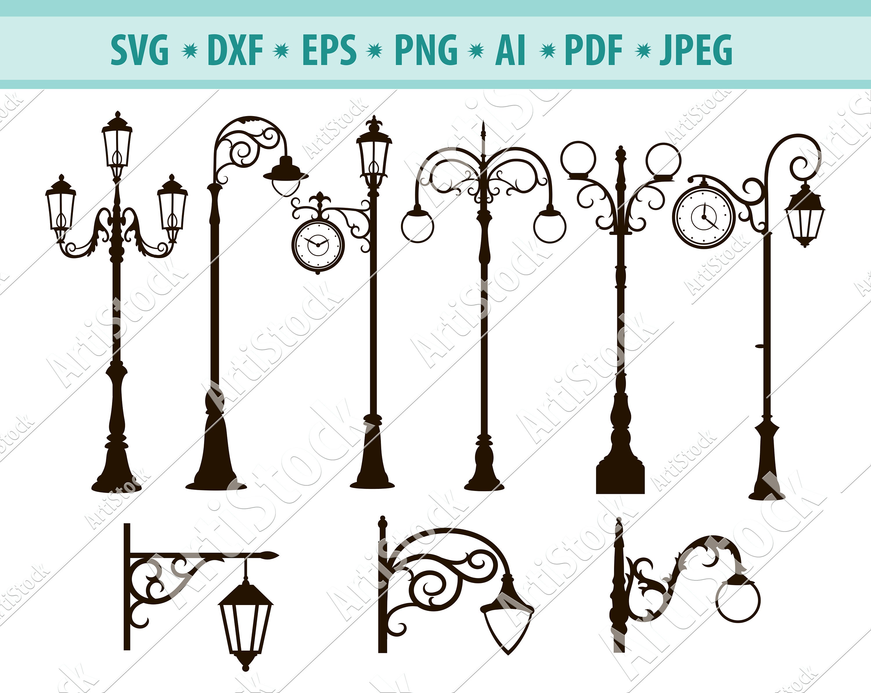 Street Lamp Svg Lantern Svg Street Light Svg Night Lamp - Etsy Hong Kong