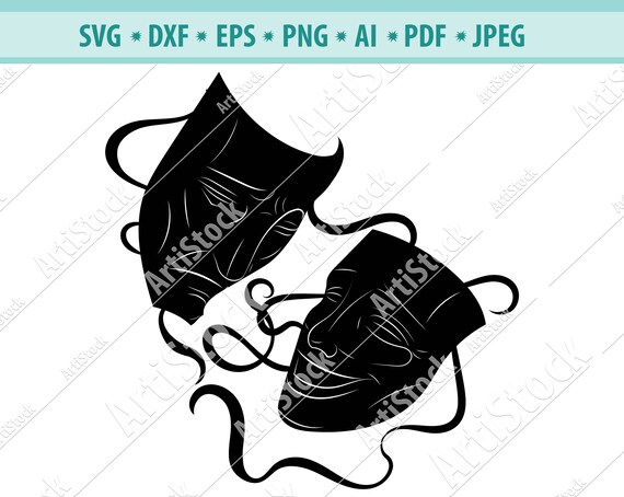 Comedy Tragedy Svg/clipart/comedy Svg/tragedy - Etsy