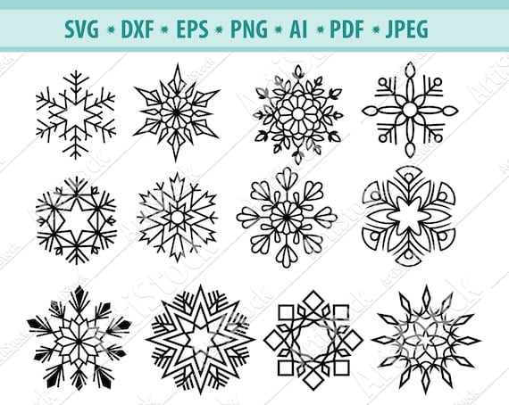 Snowflake SVG Bundle Snowflake Svg Snowflake Clipart - Etsy