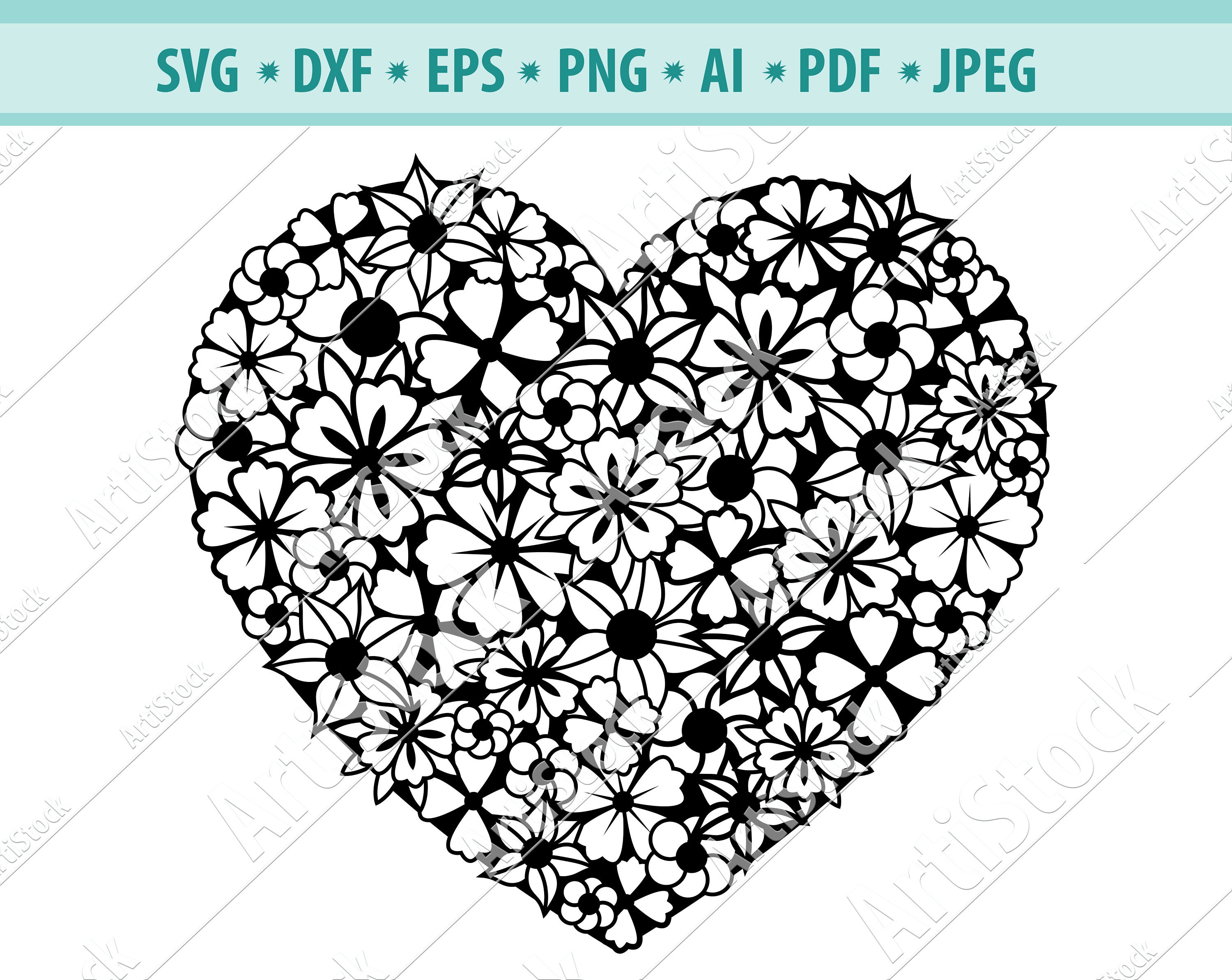 Corazón SVG archivo corazón corte archivo símbolo de amor | Etsy