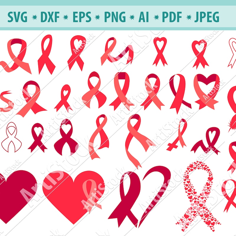 Cancer Ribbon Svg - Etsy