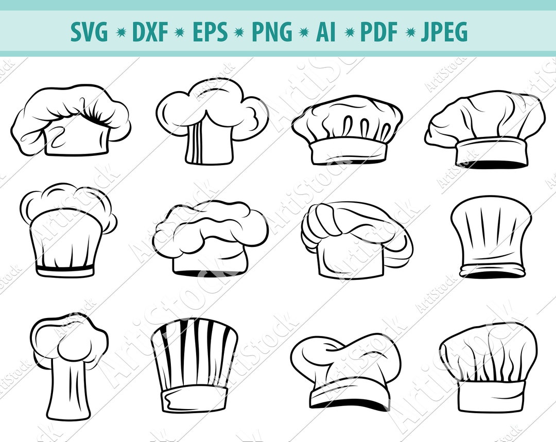 Chef's Hat SVG File, Chef SVG, Cook Svg, Chef Logo Svg, Cooking Chef ...