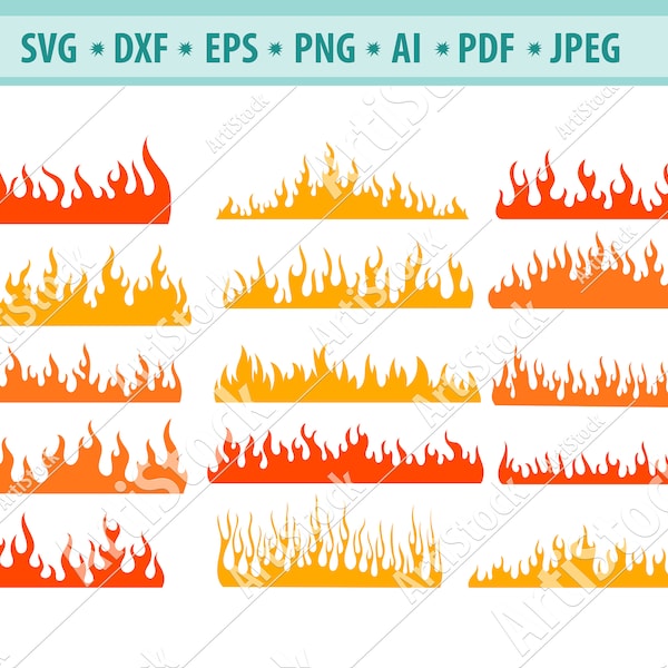 Flame Svg - Etsy