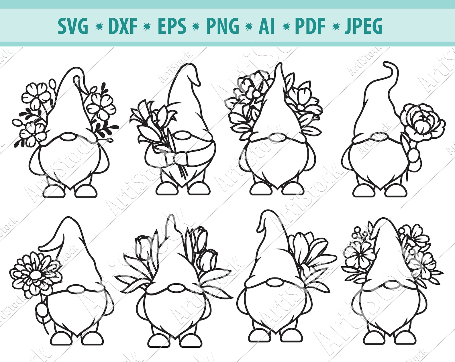Gnome SVG Cute Garden Gnome SVG Nordic Gnome Svg Gnome - Etsy