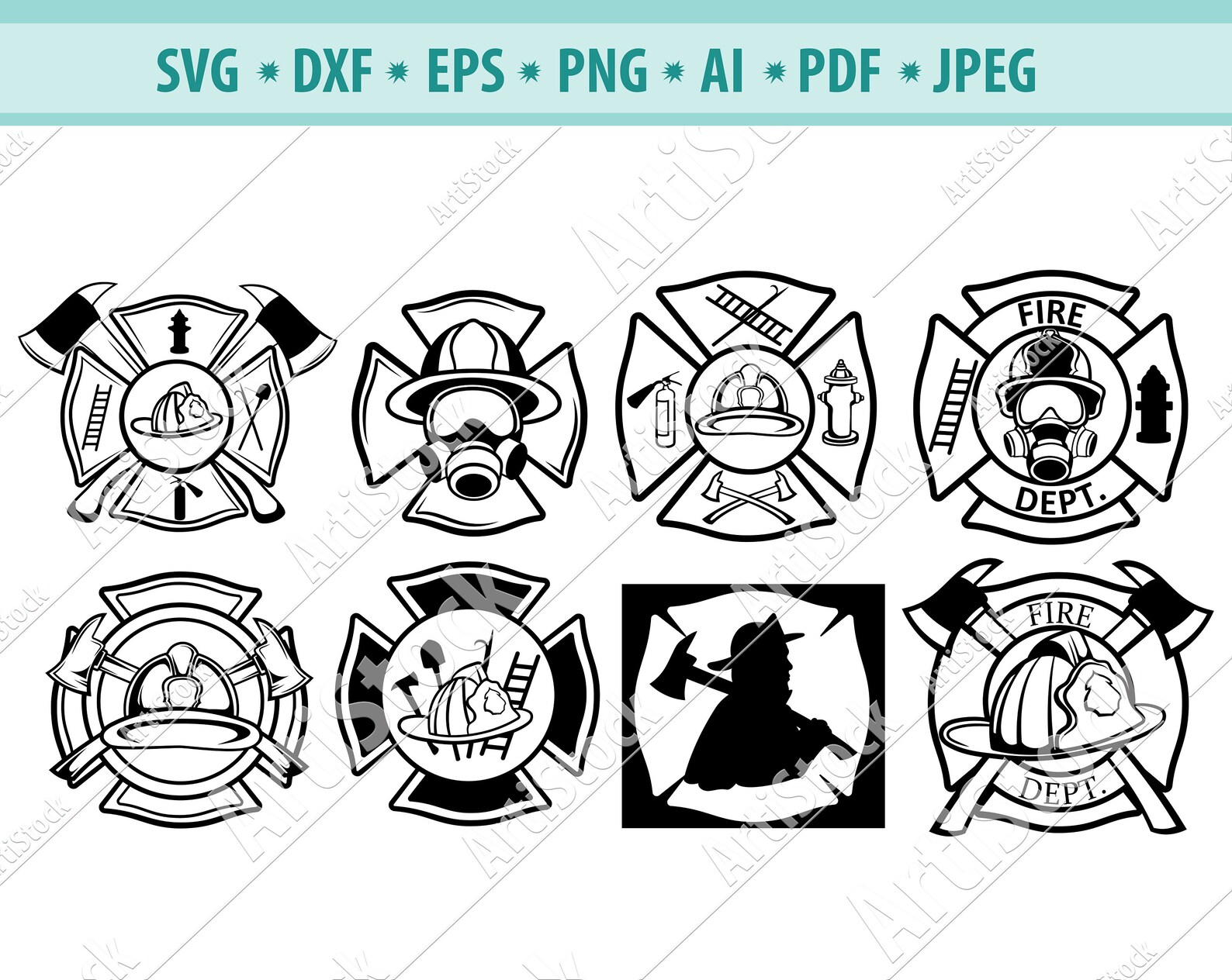 Firefighter Logo Svg Firefighting Rescue Svg Fireman Svg | Etsy