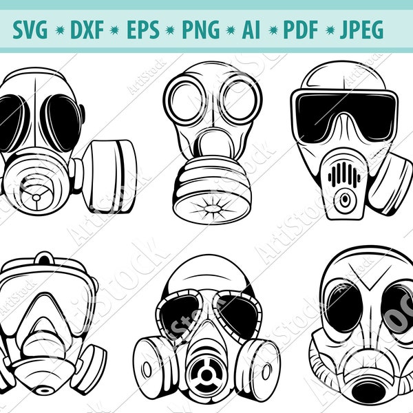 Gas Mask Svg - Etsy