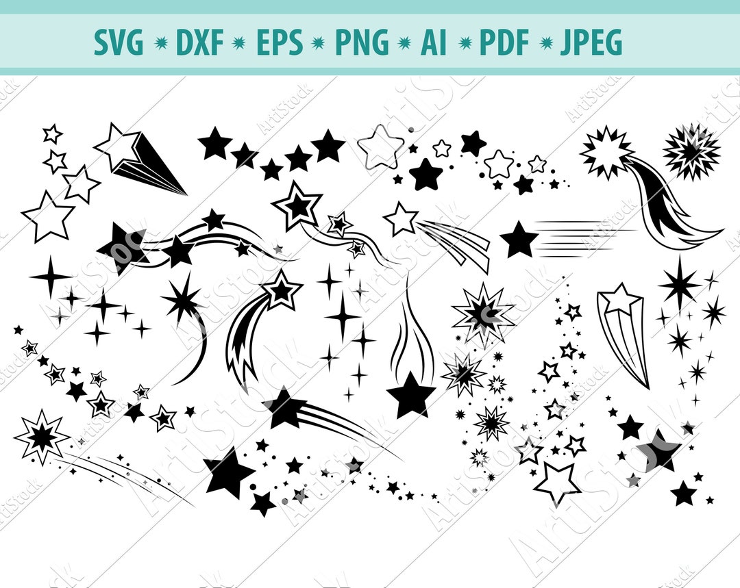 Shooting Stars, Stars, Falling Stars, Silhouette,svg,graphics ...