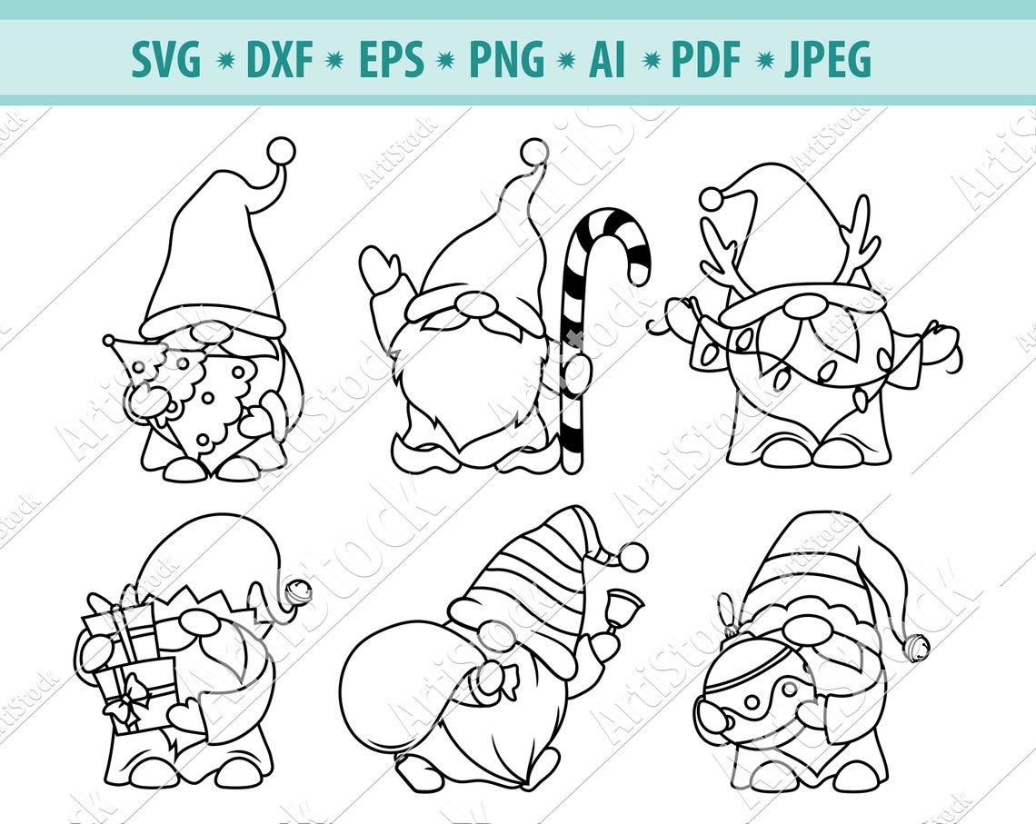 Gnome SVG Cute Garden Gnome SVG Nordic Gnome Svg Gnome - Etsy Australia